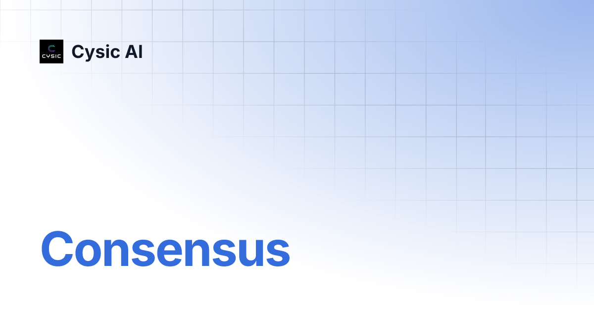 Consensus | Cysic AI